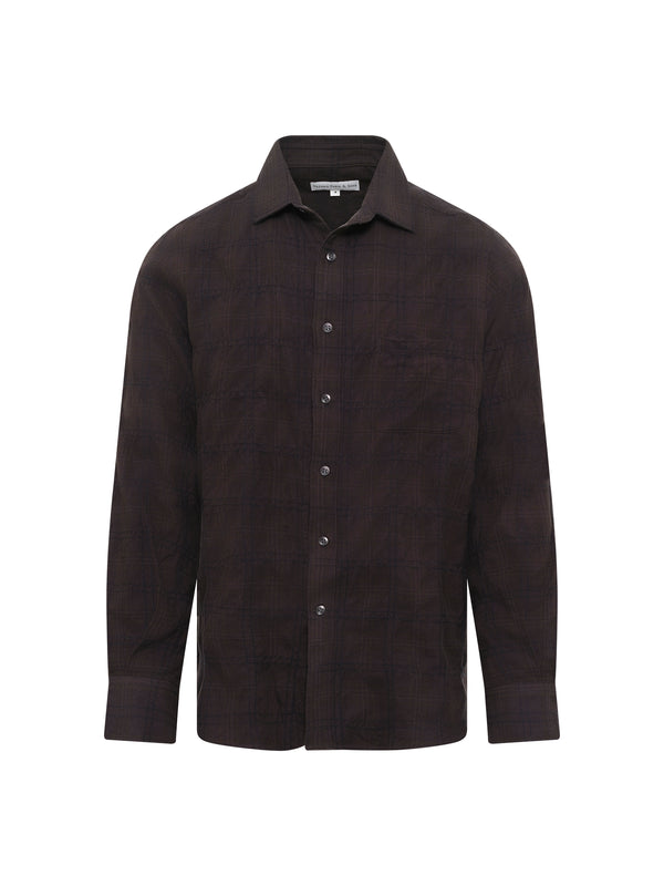Brown Check Japanese Flannel Shirt